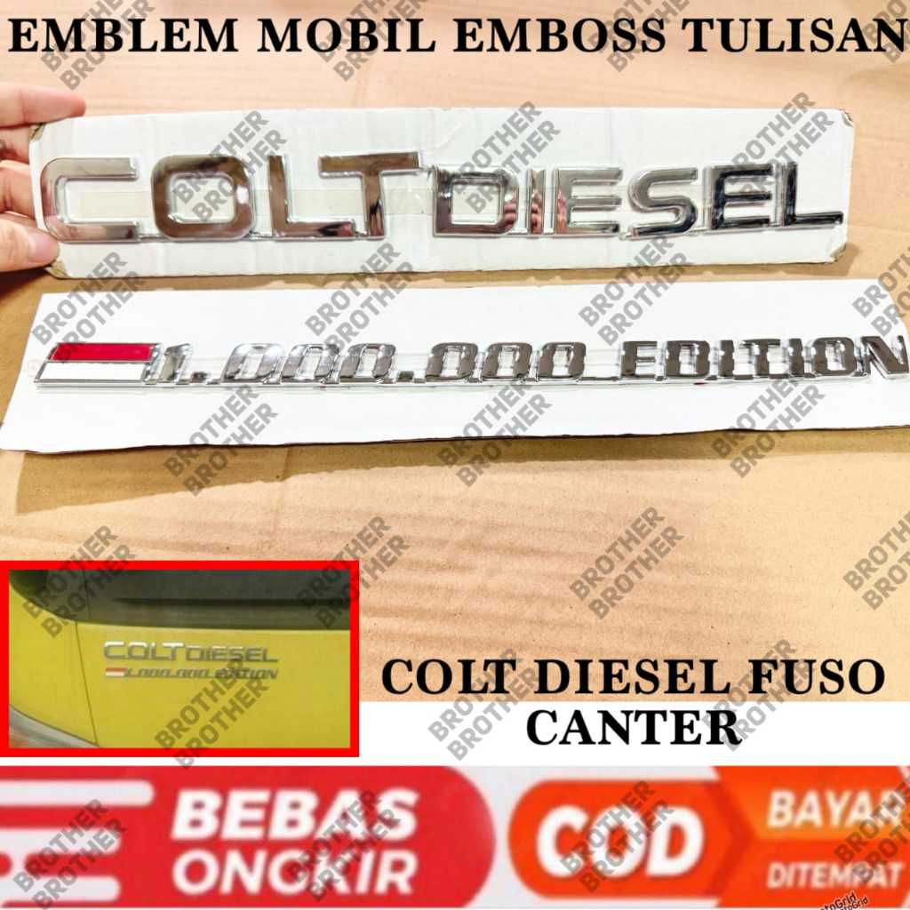 Colt Diesel 1,000,000 Edition Fuso Canter Chrome นูนสัญลักษณ์รถยนต์ ...