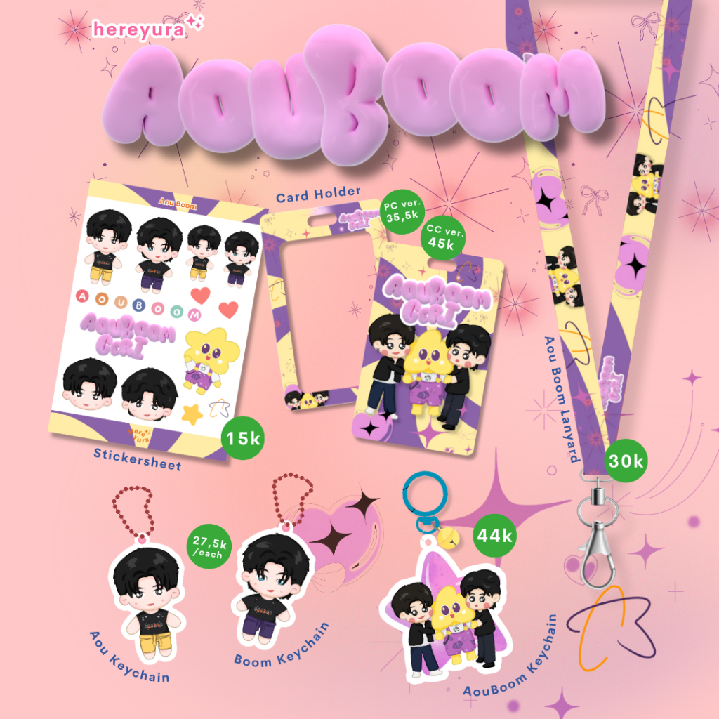 AouBoom Cherry Card Holder Lanyard พวงกุญแจ Stickersheet Thaienthu ...
