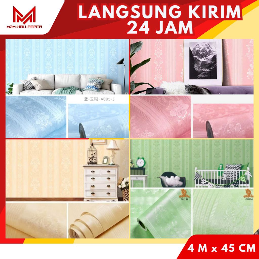 Aesthetic วอลเปเปอร์ติดผนังห้องนอน ลายนูน วอลเปเปอร์ติดผนังห้องนอน [M2M ...