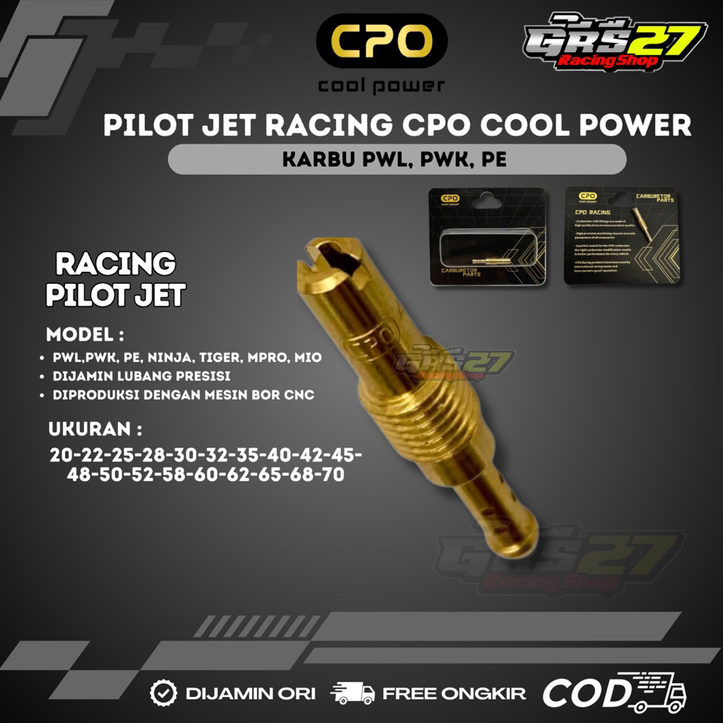 PILOT JET CPO คาร์บอน PE PWK PWL NINJA TIGER MEGAPRO MIO SPUYER PILOT ...