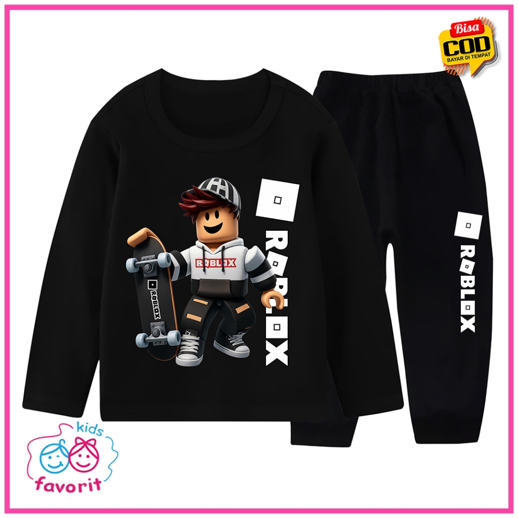 ROBLOX PREMIUM BOYS PAJAMA SET กางเกงขายาวแขนยาว 3 ปี - 10 ปี | Shopee ...
