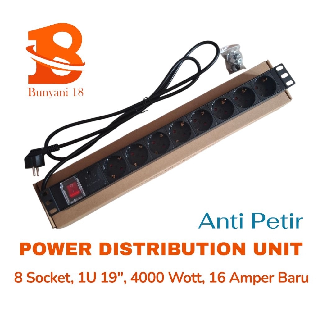 PDU RACK SERVER 8 PORT POWER DISTRIBUTION UNIT การปกป้อง LIGHTNING ใหม่ ...