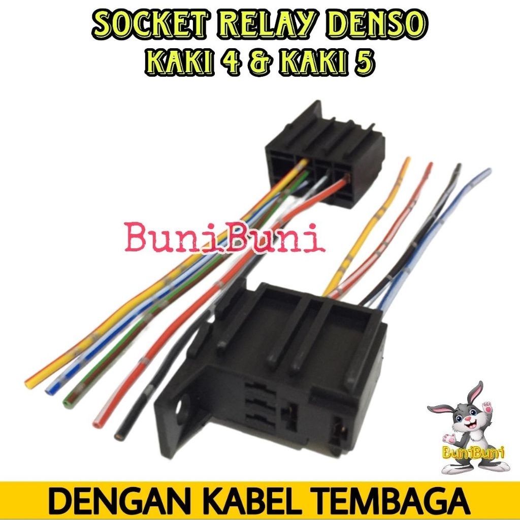 DENSO RELAY SOCKET / Denso Mini Relay Housing SOCKET สีฟ้า 4 Pin & 5 ...