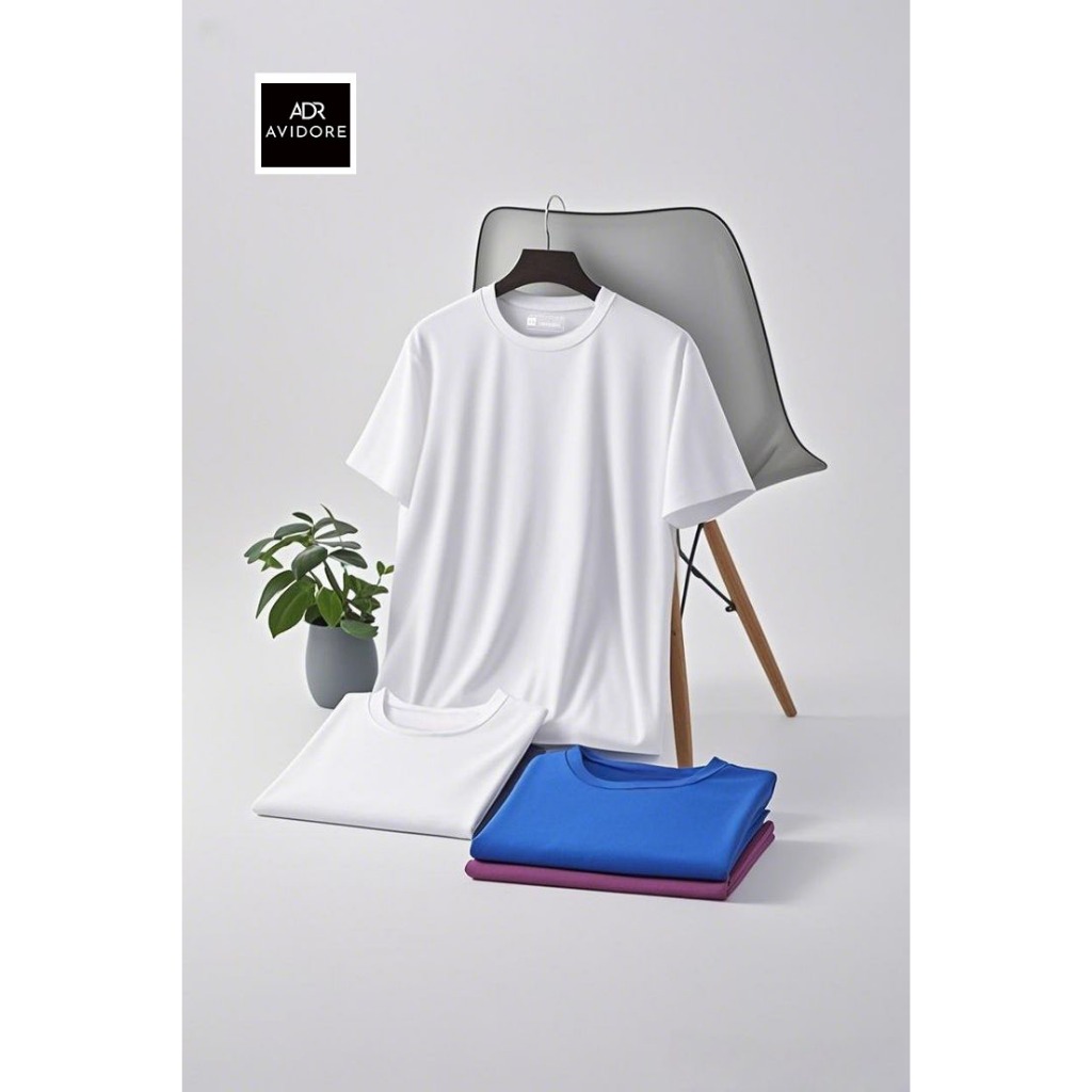 AVIDORE - เสื้อยืด PLAIN SHORT เสื้อยืดผ้าฝ้าย 30s สีขาว - unisex ...