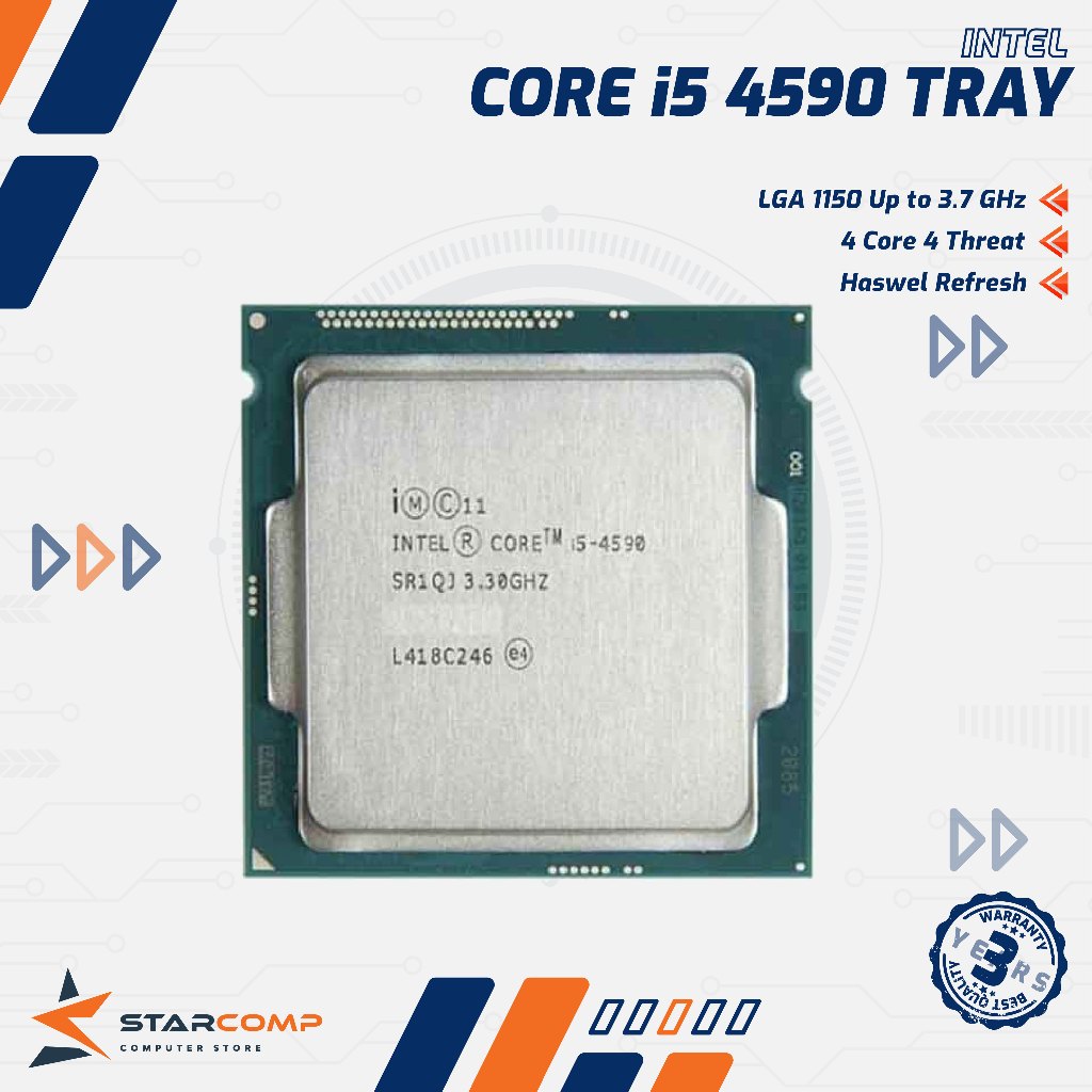 Intel Core i5-4590 3.3Ghz LGA 1150 Cache 6MB ถาด + พัดลม | Shopee Thailand