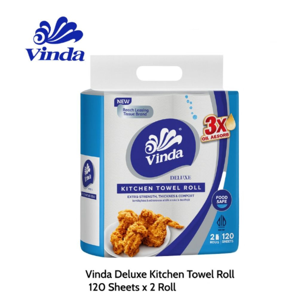 | 2ROLL | Vinda Kitchen Towel Core Emboss 120s ทิชชู่ครัวแบบม้วน 2 ชั้น ...