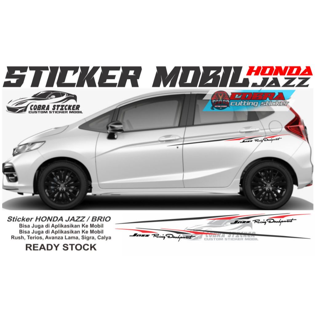 JAZZ RACING สติ๊กเกอร์ตัด DEVELOPMENT HONDA JAZZ SIDE BODY STICKERS ...