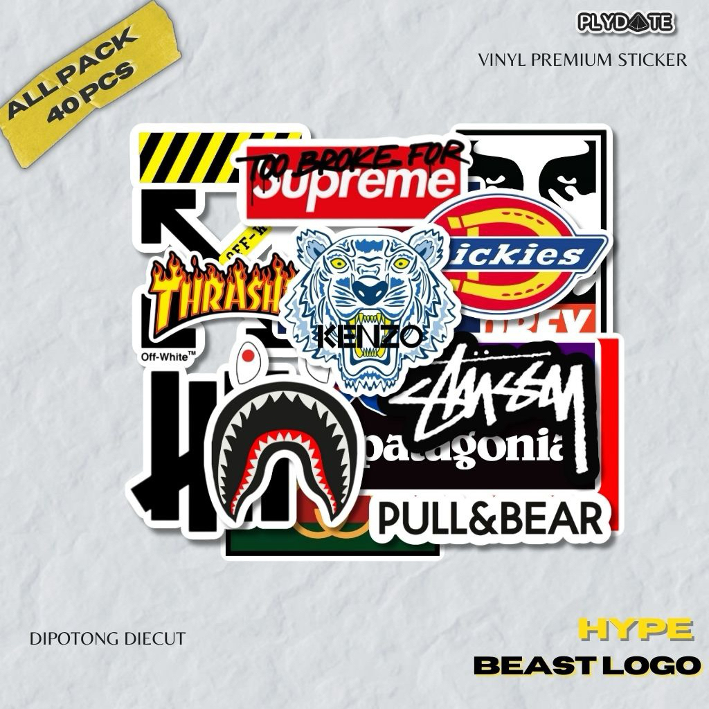 Hypebeast Aesthetic Vinyl Sticker Pack 40 ชิ้น แล็ปท็อป โทรศัพท์มือถือ ...