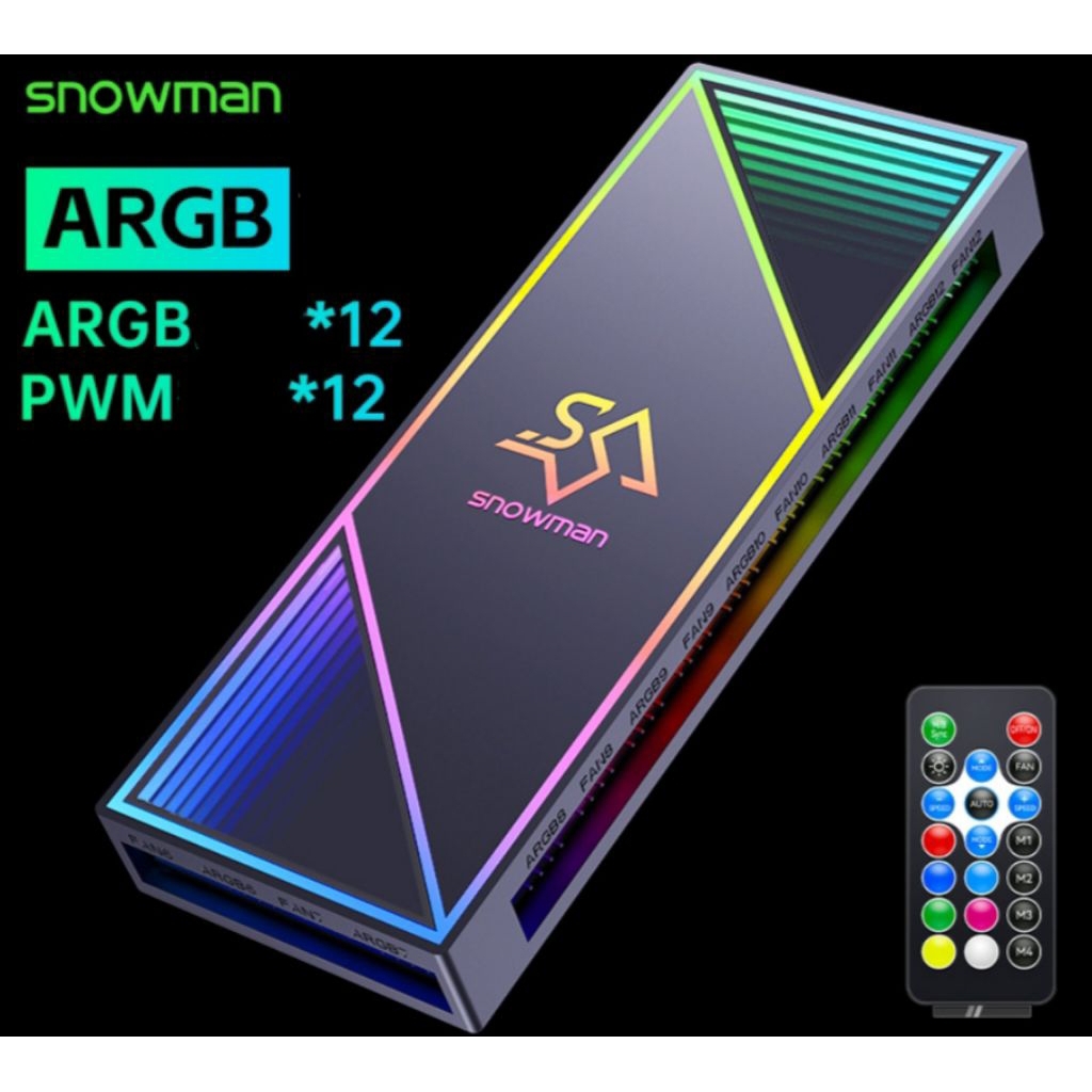 Snowman H12 ARGB A RGB PWM 12 พอร์ต 5V 3Pin 4Pin Controller | Shopee ...