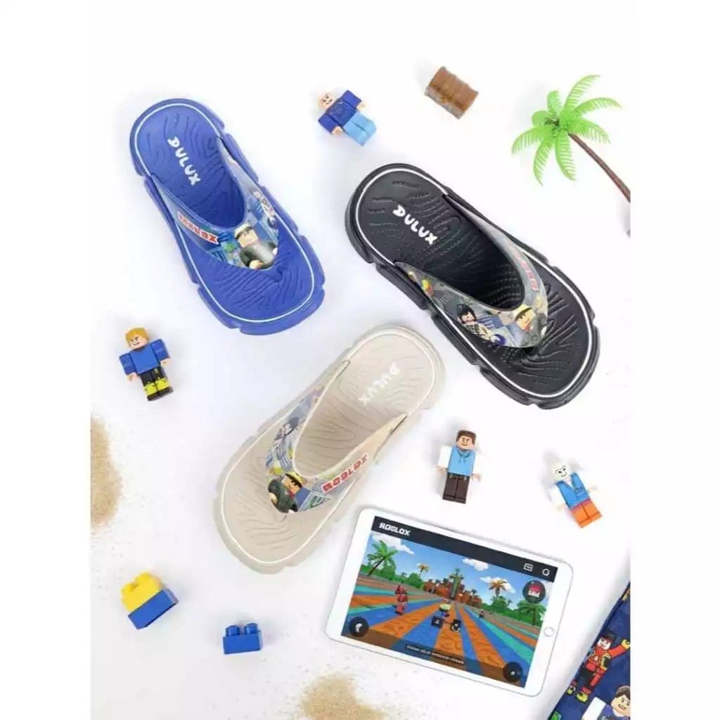 รองเท้าแตะสําหรับเด็กผู้ชาย Flip Flops || 711D-RBX || Dulux Roblox ...