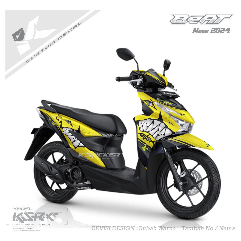 รูปลอกเต็มตัวสําหรับ BEAT New 2024 Racing | Beat Sporty Motorcycle ...