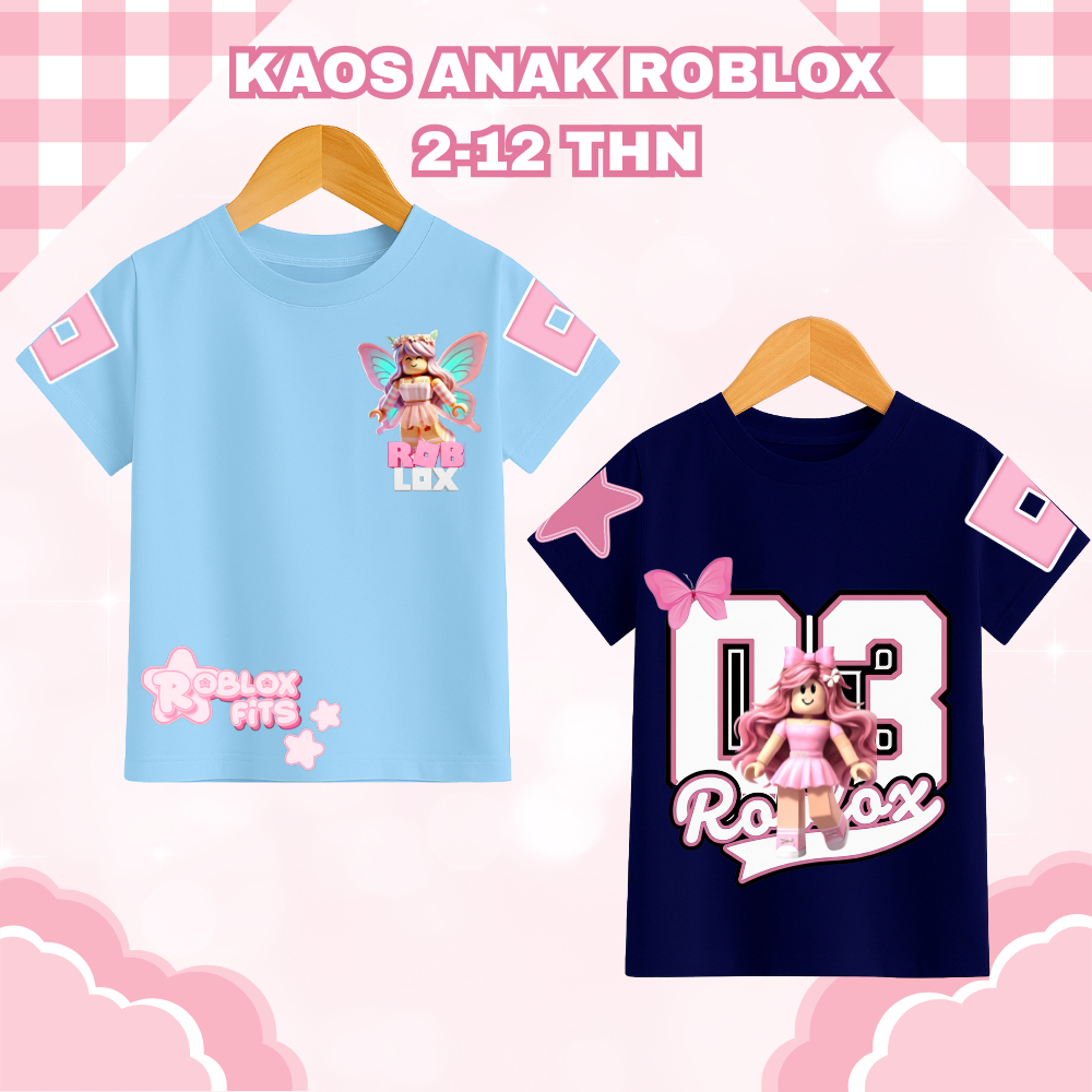 ROBLOX COTTON COMBED KIDS เสื้อยืด 2-10 ปี OLD GIRLS ใหม่ล่าสุดน่ารัก ...