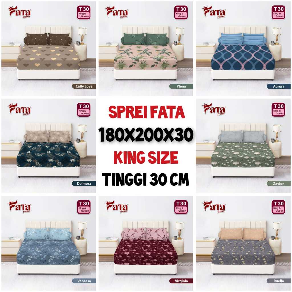 KATUN Fata King Size ผ้าปูที่นอน 180x200x30 สูง 30 ซม. ยางคู่ Anti ...