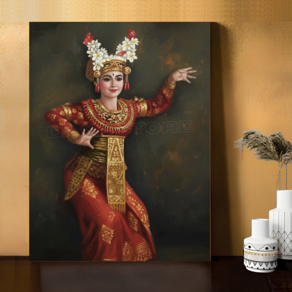 Balinese Dancer Painting Poster ความงามตกแต่งผนัง | Shopee Thailand