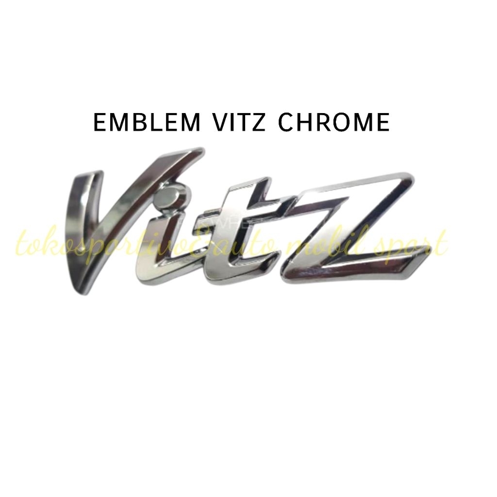 EmbGlue Logo Symbol Sticker Letters Toyota Vitz chrome all toyota Embem ...