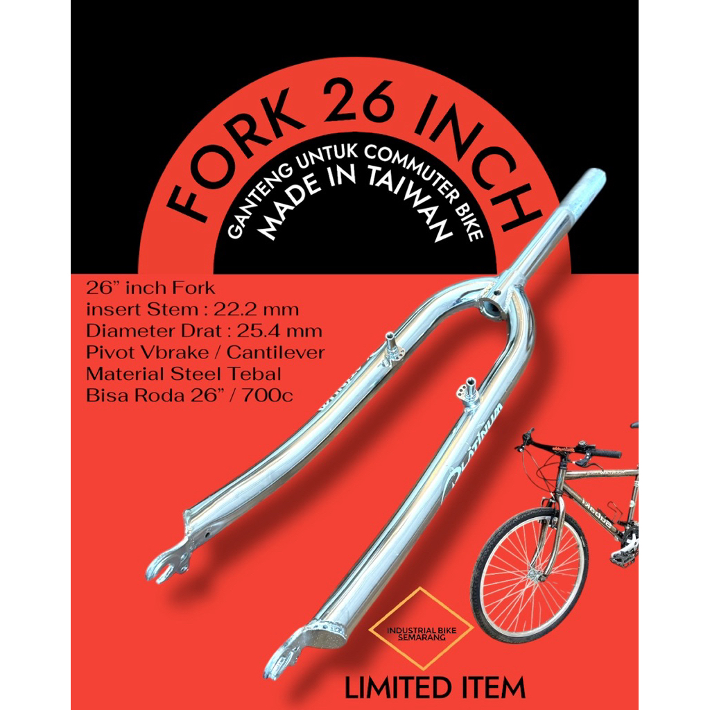 ( FORK 26 CROOM PLATINUM BLOATED) Federal Commuter 26 นิ้ว Mtb Bike ...