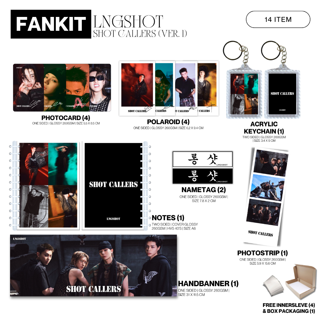 FANKIT LNGSHOT 4SHOVILLE 14 รายการ KPOP UNOFFICIAL LOUIS OHYUL RYUL ...