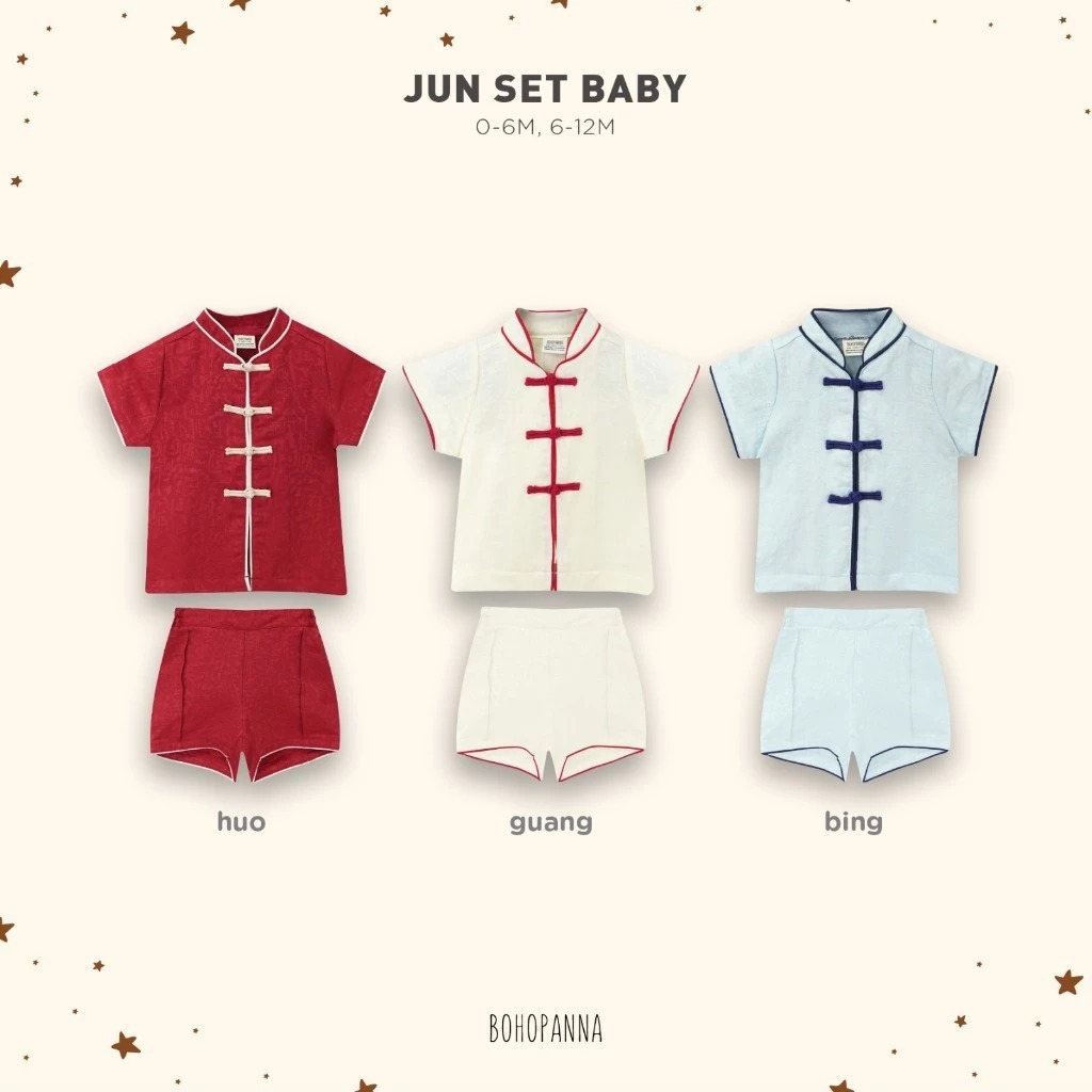 BOHOPNA - JUN SET BABY - ตรุษจีน BABY Boy Clothes SET - เสื้อผ้าตรุษจีน ...