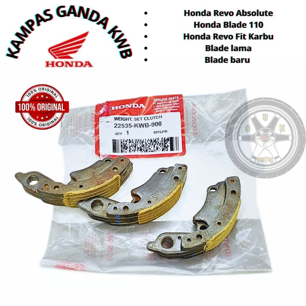 100% ORIGINAL DOUBLE CLASSES KWB AHM OLD REVO CLUTCH PLATES, REVO ABS ...