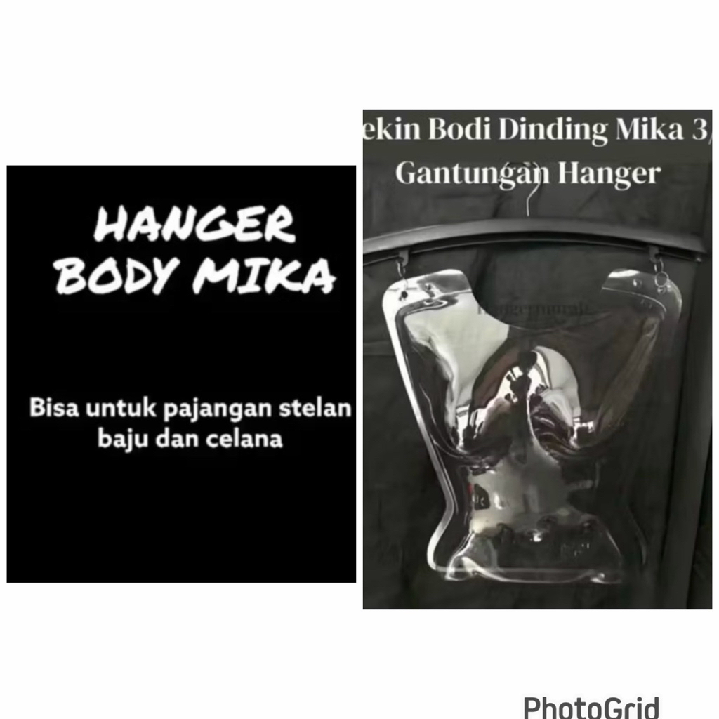 ไม้แขวนเสื้อ + CLEAR MICA BODY / MICA MANNEQUIN STATUE / ผ้า BODY ...