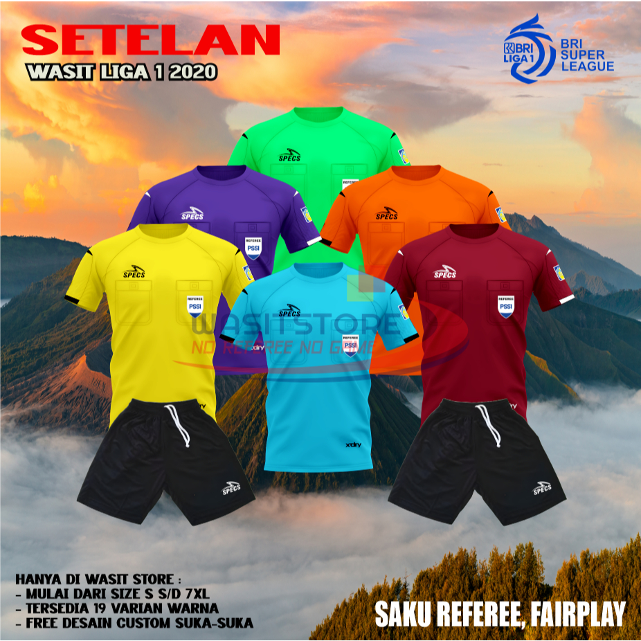 SPCS LEAGUE 1 2020 ชุดเสื้อ REFEREE ขนาดใหญ่ (กระเป๋า RESEREE, FAIRPLAY ...