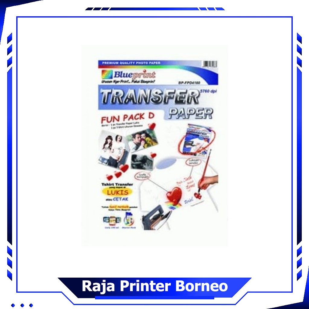 Transfer Paper Blueprint Fun Pack D เสื้อยืด Screen Printing Transfer ...