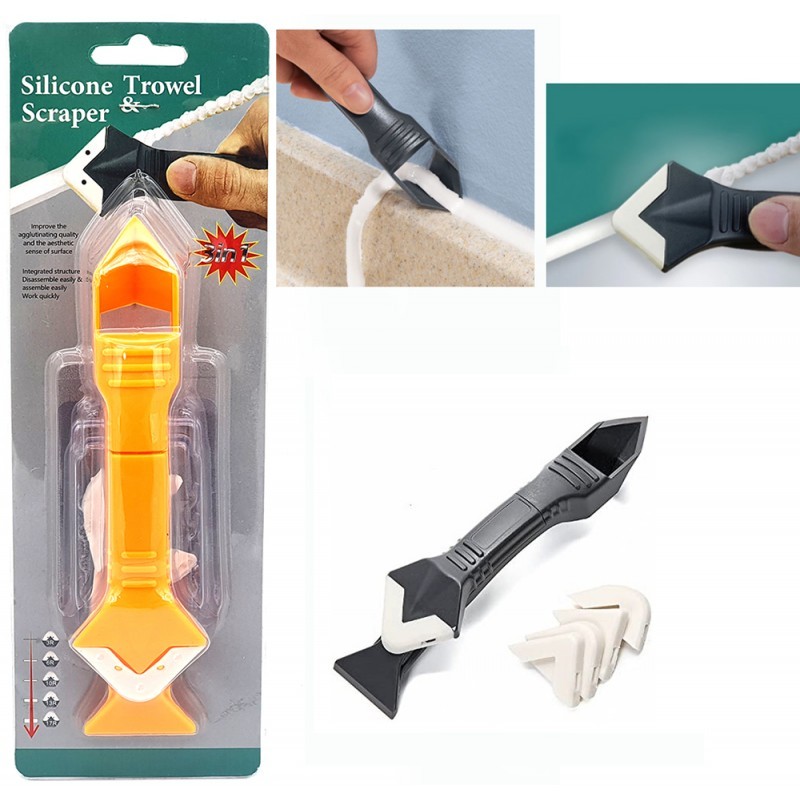 เครื่องมือ Scraper 5 in 1 ซิลิโคนกาวทําความสะอาด Sealant Trowel Scraper ...
