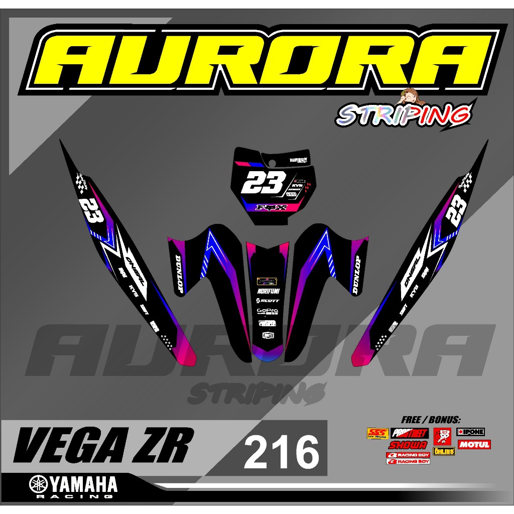 สติกเกอร์ล่าสุด RBT VEGA ZR RBT BEBEK MODIF SUPERMOTO YZ CRF KLX KX KTM ...