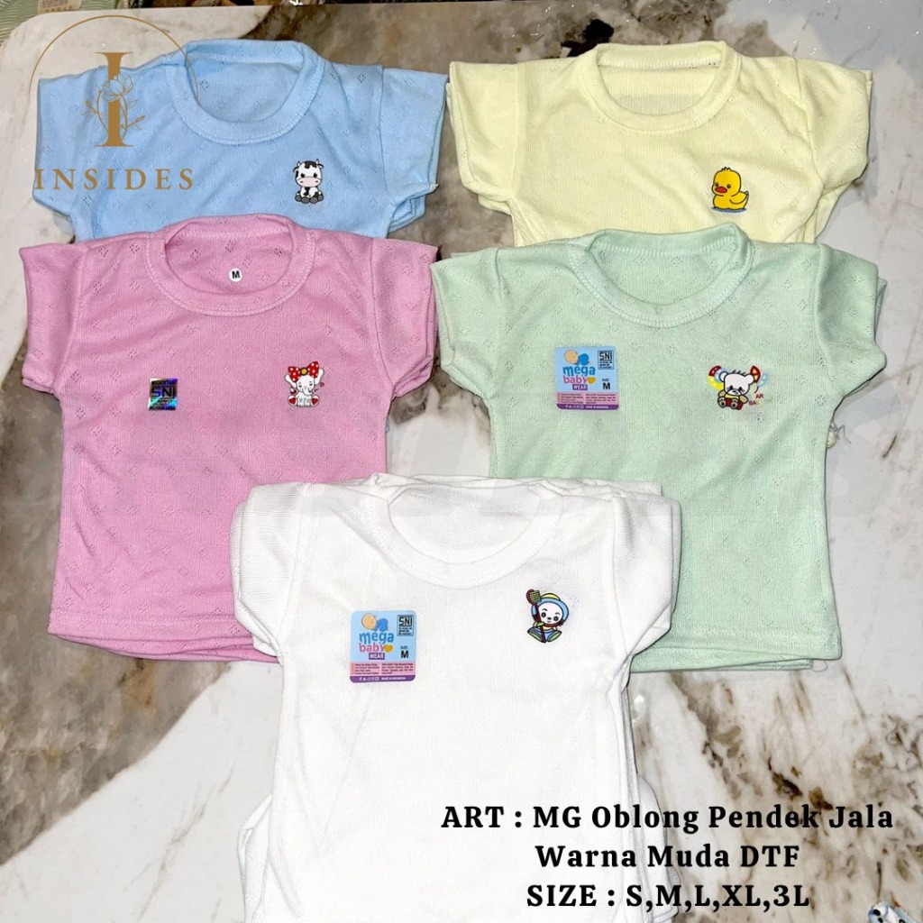 KATUN (6PCS SAVING PACKAGE) เสื้อผ้าเด็กสั้นพร้อมตาข่ายสีอ่อนและสีเข้ม ...