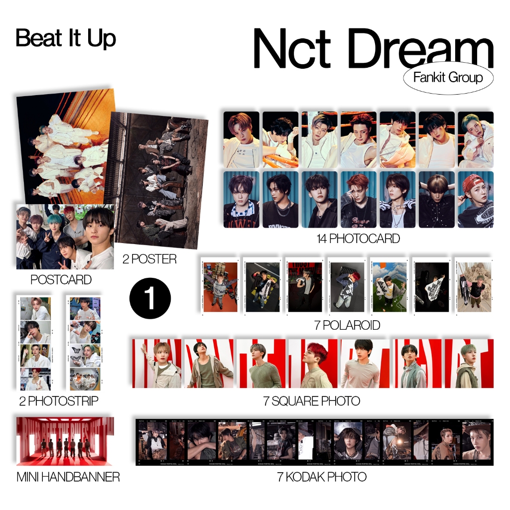 [Grup Ver.] Kpop Fankit Nct Dream Beat it up โปสเตอร์ Photocard ...
