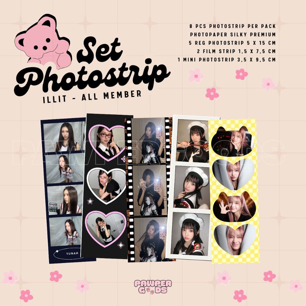 [พร้อม] ชุดที่คั่นฟิล์ม ILLIT 8 ชิ้น | กระดาษภาพถ่าย Silky Premium ...