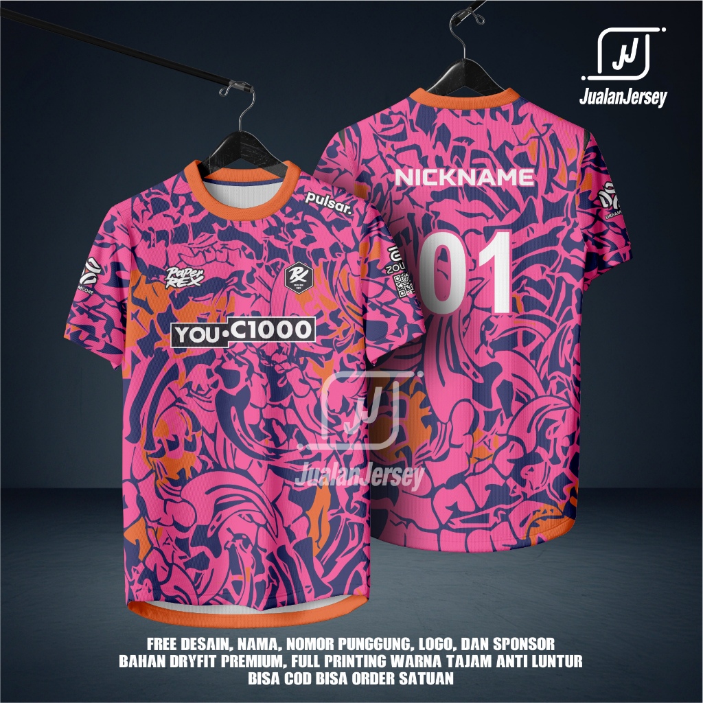 PRX PAPER REX 2026 VALORANT MASTER MADRID JERSEY ฟรีชื่อที่กําหนดเองและ ...