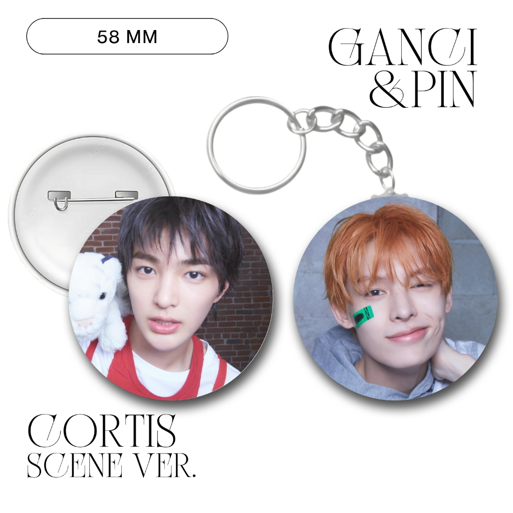 GANTUNNE CORTIS PIN SCENE KEYCHAIN 58 MM KPOP KEYCHAIN UNOFFICIAL JAMES ...