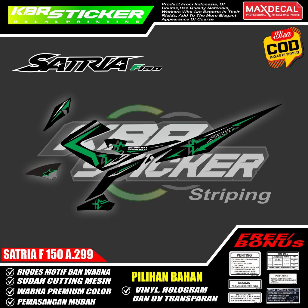 SATRIA F 150 FACELIFT สติ๊กเกอร์มอเตอร์ไซค์ SUZUKI SATRIA F 150 ...