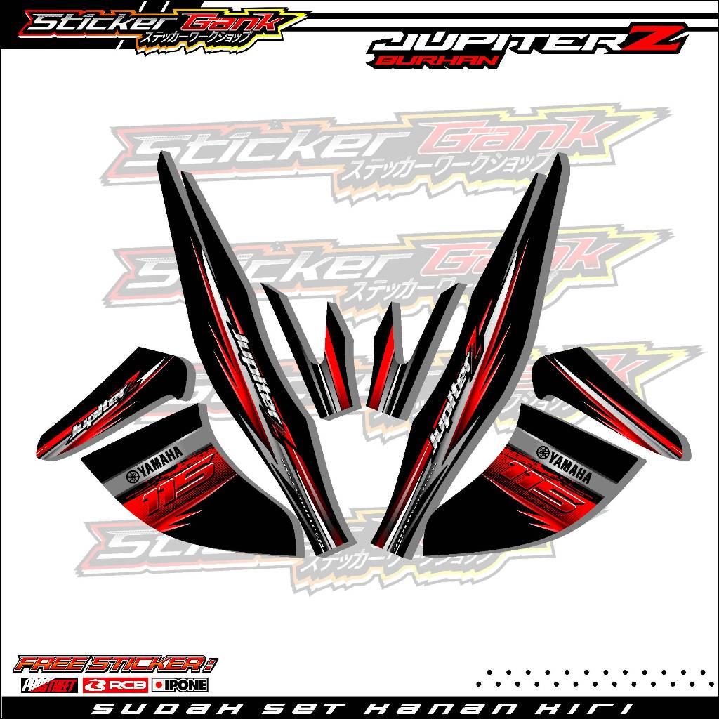 YAMAHA JUPITER Z BURHAN 115 แถบตัวแปร / JUPITER Z BURHAN 115 สติ๊กเกอร์ ...