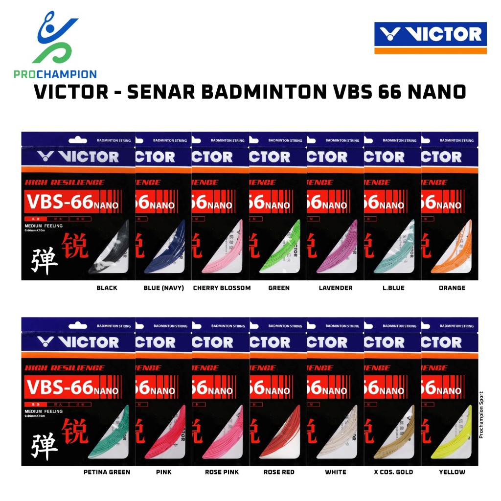 VICTOR BADMINTON STRINGS VBS 66 NANO ต้นฉบับ | Shopee Thailand