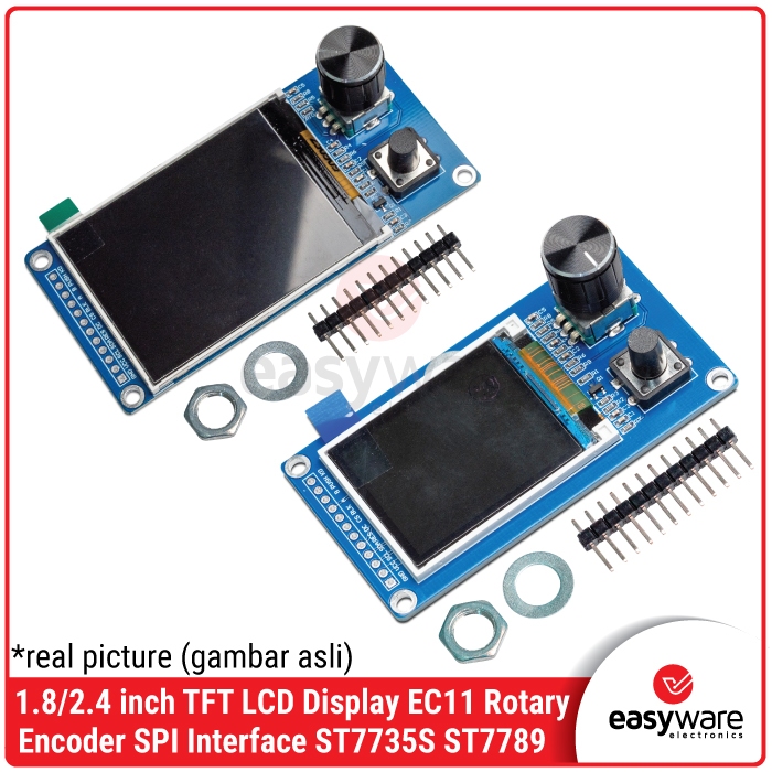 LAYAR หน้าจอ LCD TFT ขนาด 1.8 นิ้ว / 2.4 นิ้ว + EC11 Rotary Encoder ...