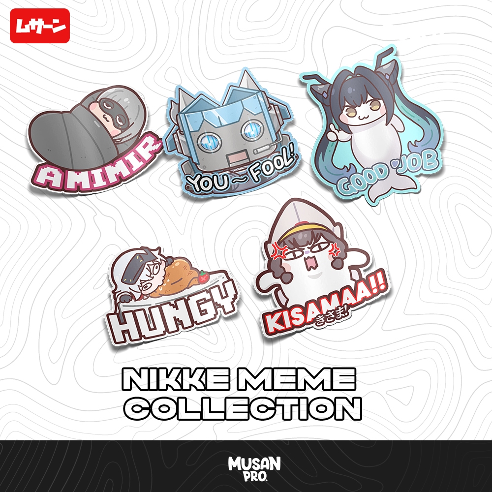 สติ๊กเกอร์ NIKKE MEMES Collection - A Mimir - Kisamaa - No Hony - Hungy ...