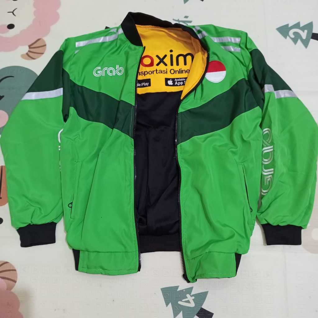 GRAB MAXIM เสื้อแจ็คเก็ตสีดํา | Shopee Thailand