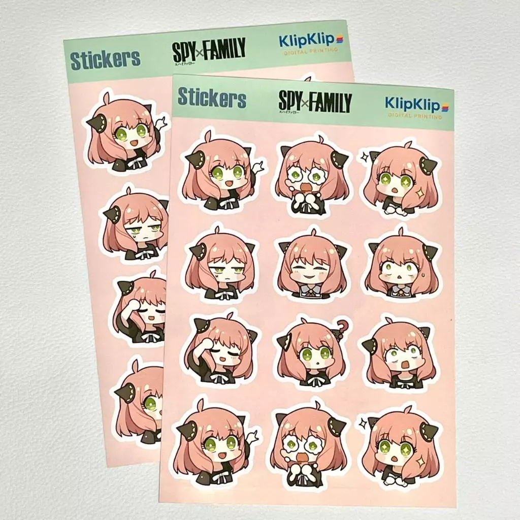 Anya Forger SPY x FAMILY Sticker Pack 3.5–4cm – สติ๊กเกอร์แสดงออก Chibi ...