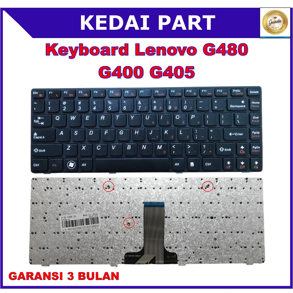 คีย์บอร์ด LENOVO IDEAPAD G480 B480 B485 B490 B580 G400 G405 | Shopee ...