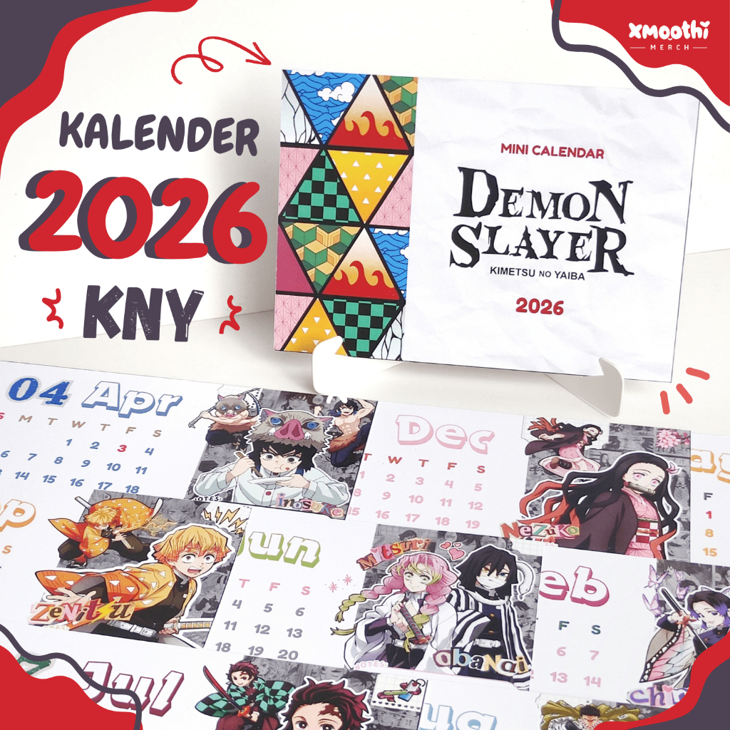 DEMON SLAYER CALENDAR 2026 - KIMETSU NO YAIBA 2026 CALENDAR - Aesthetic ...