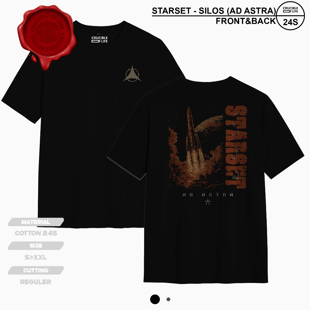 เสื้อยืด STARSET BAND DISTRO "SILOS" AD ASTRA ROCK MUSIC REGULAR COTTON ...