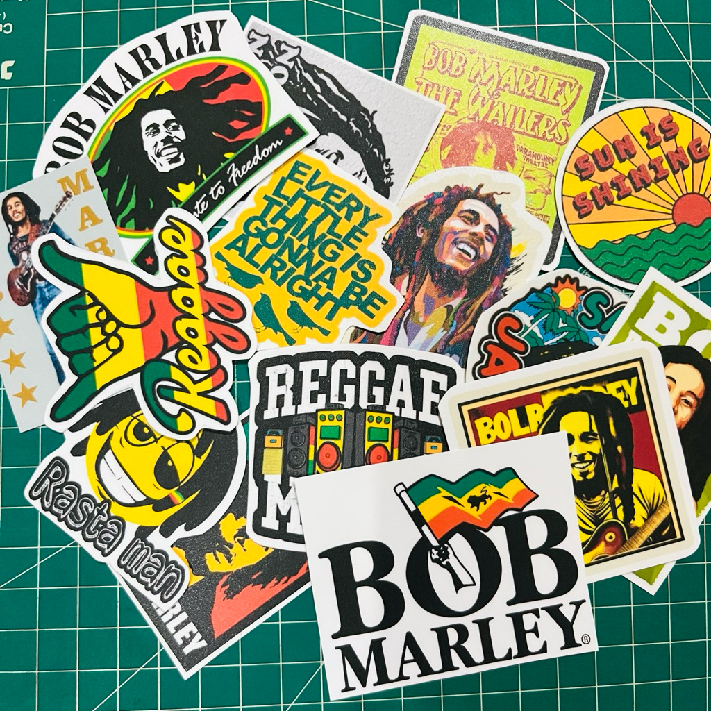 [15 ชิ้น] BOB MARLEY & THE WOILERS STICKERS CONTAINS 15 สติ๊กเกอร์ ...
