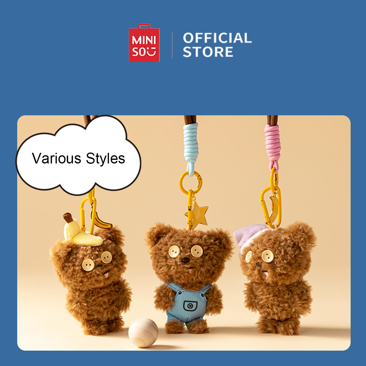 Gantungan Miniso X MINIONS ไม้แขวนเสื้อตุ๊กตา Bob+Tim Collection จี้ผ้า ...