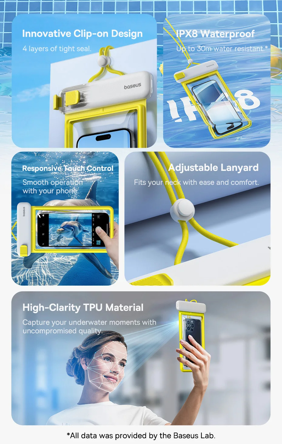 Hp Baseus DeepDive Clip-On กระเป๋ากันน้ําโทรศัพท์มือถือเคสกันน้ํา | Shopee Thailand