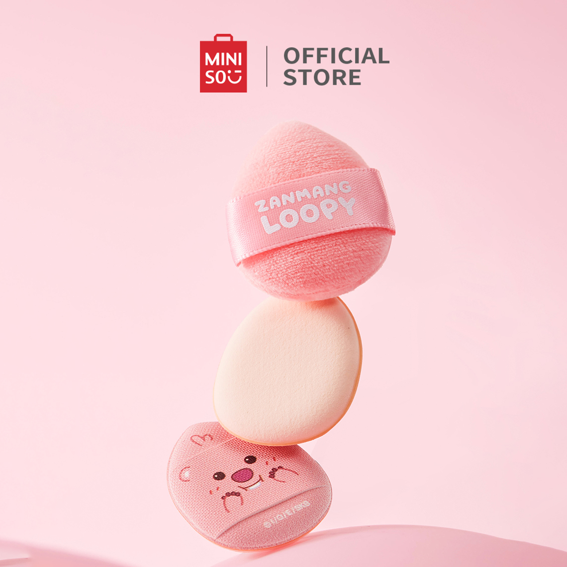 Miniso x Zanmang Loopy Collection ชุดพัฟแต่งหน้าพร้อมกล่องเก็บหนัง ... Miniso x Zanmang Loopy Collection ชุดพัฟแต่งหน้าพร้อมกล่องเก็บหนัง ...