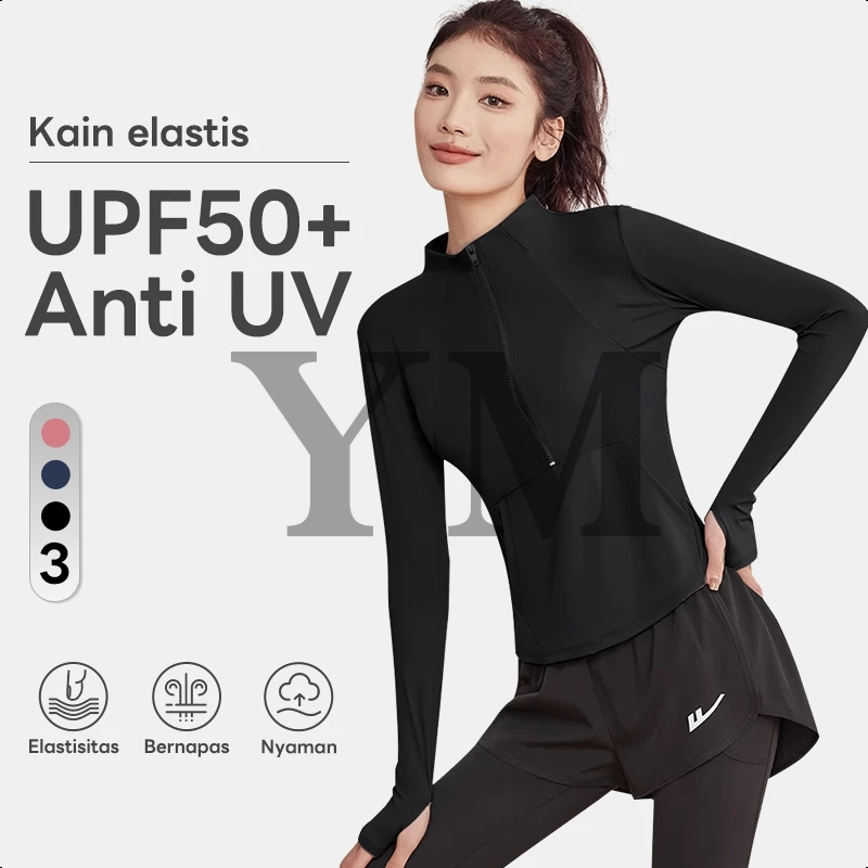 Matahari Anti-UV เสื้อแจ็คเก็ตผู้หญิง Sun Protection Jacket Airy Tracksuit UPF50 แจ็คเก็ต ...