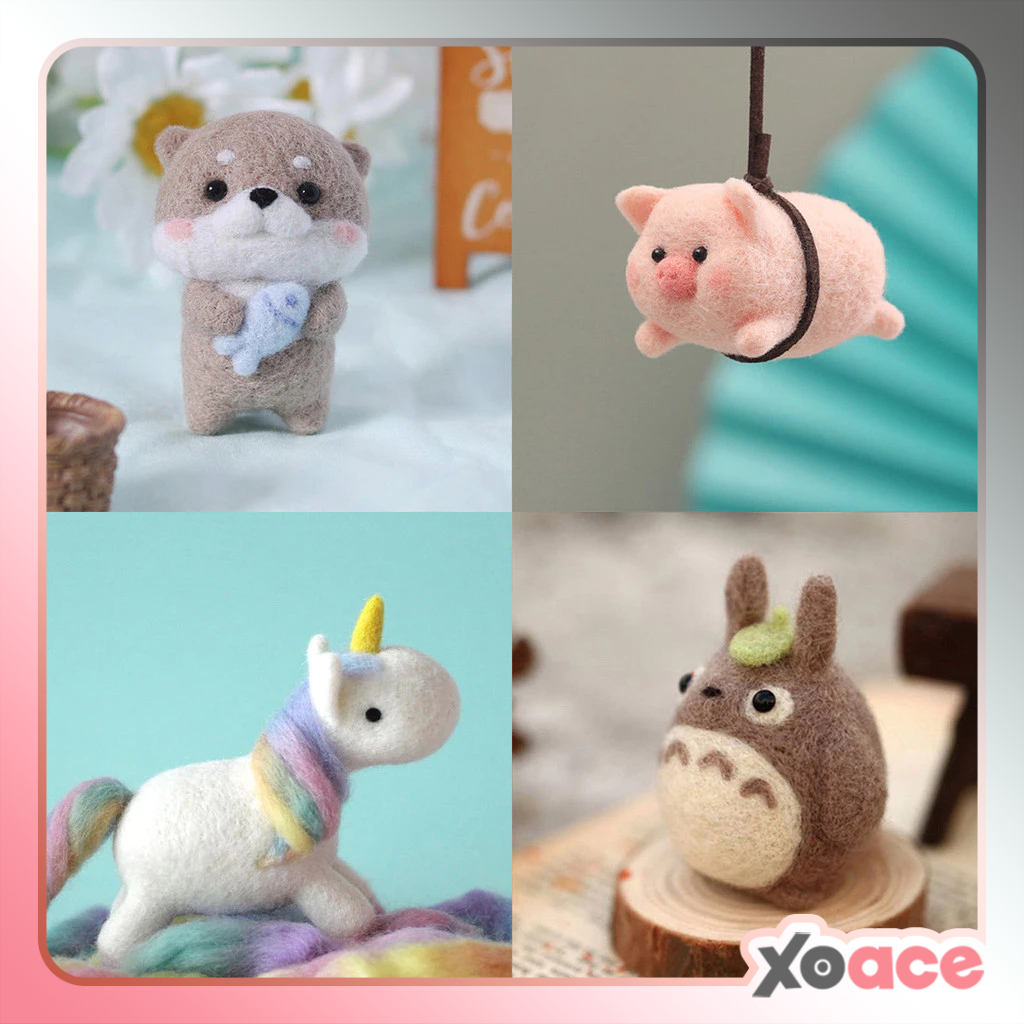 Diy Kit Animal Felt Wool Needle Poke Craft ตุ๊กตาสัตว์น่ารัก | Shopee ...