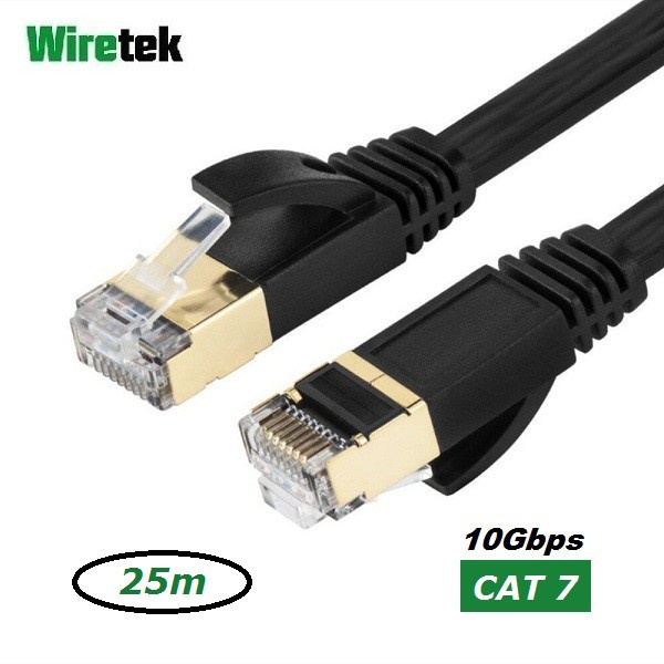 สาย LAN Cat 7 Gigabit Ethernet Network FLAT Cable 25 เมตร | Shopee Thailand